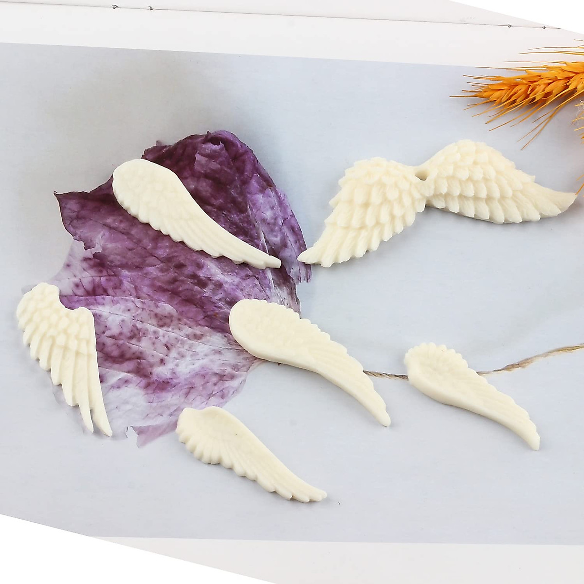 Mujiang Angel Wings Fondant Silicone Molds For Cake Decorating Chocolate Candy Resin Clay Set Of 4