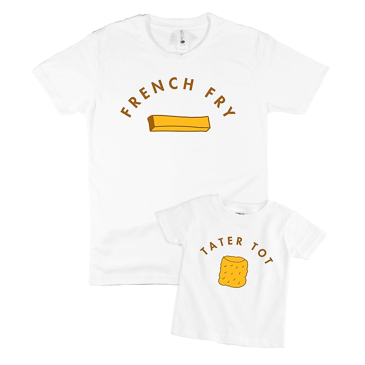 The Spunky Stork Father & Son Daughter French Fry Tater Tot Matching Sibling Shirt (Tator Tot Toddler 1824)