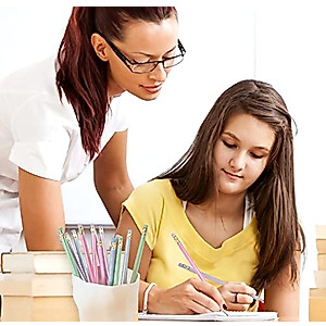 ECOTREE Pencils #2 HB Pencils Pre-sharpened Pencils Number 2 Pencils Rainbow Pencils Recycled Pencils Eco Pencils with Erasers 12 Pack