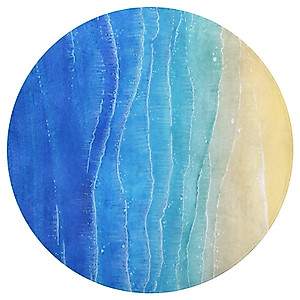 AMAPARK Custom Rug Design Your Add Photo Logo Text Personalized Area Carpet Door Mat Soft Washable Decorative for Home Bedroom Living Room Office, Black, Diameter 28 Inch