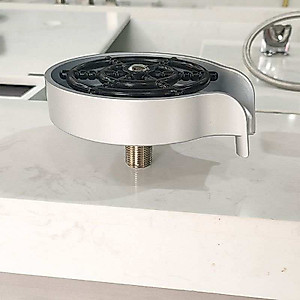 Glass, Mug Rinser for Kitchen Sinks, Faucets home Sink tool, Home, Accessories, Black Brushed High Power Rinse Cup Clean Wet Automatic neat bottle Flushing Device Cleaners, Fountain washers cleaner