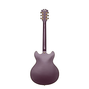 D'Angelico Deluxe DC Semi-Hollow Electric Guitar - Matte Plum