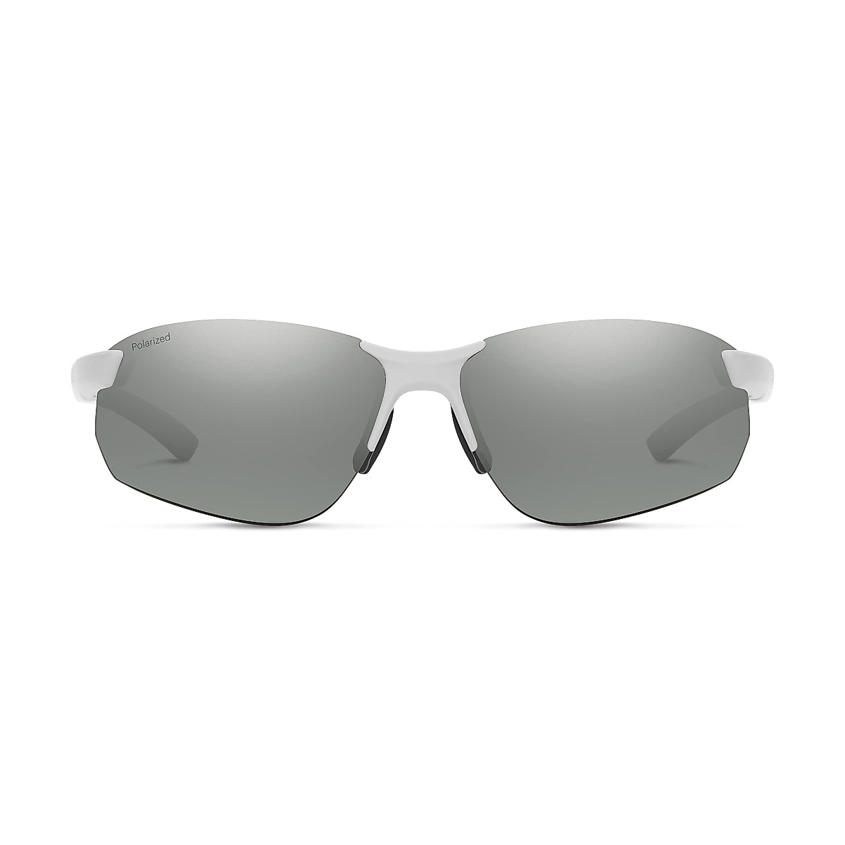 SMITH Parallel Max 2 Sport & Performance Sunglasses - Matte White | Polarized Platinum Mirror
