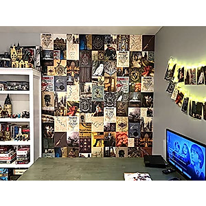 CON*QUEST Conquest Journals Harry Potter Hogwarts Wall Collage, 8"x10", Set of 50 Official Wizarding World Art Prints, Printed on Quality Card Stock, Matte Finish