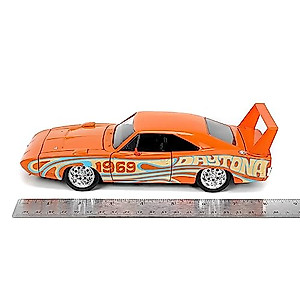Jada Toys I Love The 60’s 1:24 1969 Dodge Charger Daytona Die-Cast Car, Toys for Kids and Adults, Orange