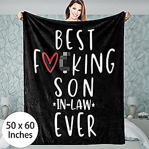 ukebobo Flannel Blanket – Gift for Son in Law, Personalized Fleece Blanket for Birthday, Anniversary, Holiday, Valentine’s Day – 1 Sheet(fuk 38)