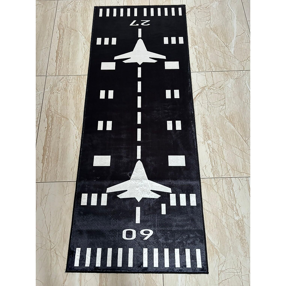 Runway Rug,Track Rug,Aircraft Rug,Aviation Carpet,Airport Rug,Plane Rug,Runway Area Rug,Floor Area Rug,Racing Track Rug,Road Pattern Rugs RM1206.0 60x100Cm//23x39 inch