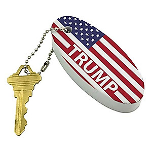 GRAPHICS & MORE President Trump American Flag Floating Keychain Oval Foam Fishing Boat Buoy Key Float Multi