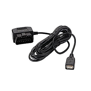 REARMASTER Universal OBD Power Cable for Dash Camera,24 Hours Surveillance/Acc Mode with Switch Button(USB Port)