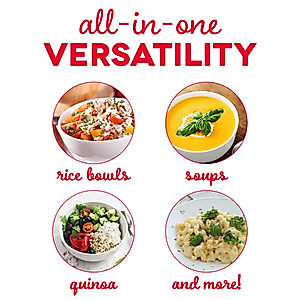 Dash DRCM200GBWH04 Mini Rice Cooker Steamer, White & Mini Maker Electric Round Griddle for Individual Pancakes, Cookies, Eggs & other on the go Breakfast, Lunch & Snacks - White