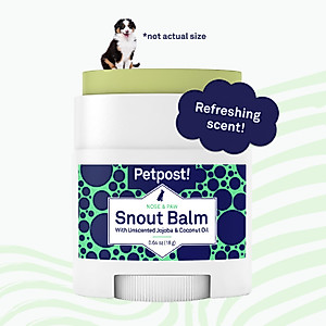 Petpost | Snout Balm for Dogs - Nourishing Snout Soother Balm Heals Dry Dog Noses with Moisturizing Ingredients - Organic Coconut Oil, Jojoba Oil, and Shea Butter 0.64 oz.