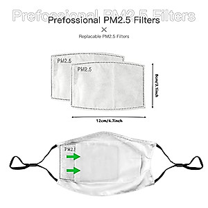 SARNFANS Pet Adult Reusable Face Mask,Dogs Cats Fun Happy,5-Ply Breathable Safety Unisex Adults Fashion Facial Face Masks for Women Men,Black White