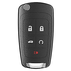VOFONO 5 Buttons Flip Car Key Fob Fits for Chevy Camaro 2010-2018/Chevy Cruze 2011-2016/Chevy Equinox 2010-2019/Chevy Malibu 2013-2016 Replacement for P/N: OHT01060512