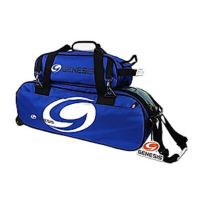 Genesis Bowling Sport Deluxe Triple Tote Plus w/Shoe Bag - Blue