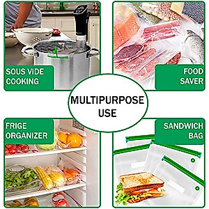 SOUSVIDE ART Reusable Vacuum Seal Bags With Vacuum Sealer, 37pcs - 30 Food Cooking & Storage Bags of 3 Sizes w/Vacuum Pump & Sous Vide Cooker Accessories - BPA-Free & Food Safe Kit, Keeps Food Fresh