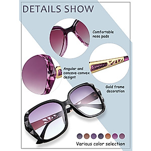 7 Pairs Oversized Sunglasses Women Sparkling Frame Classic Ladies Sunglasses Polarized Square Sunglasses