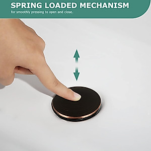 PARLOS Push & Seal Pop Up Drain Assembly Stopper for Bathroom Sink with Overflow Oil Rubbed Bronze, 20716