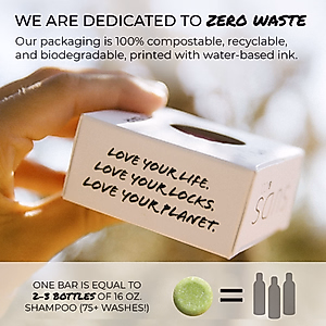 Suds & Co. Solid Shampoo Bar, Zero Waste Shampoo, Natural Shampoo Bar Soap, Sustainable, Eco-Friendly Hair Care - Maui Melon, 3.0 Ounce