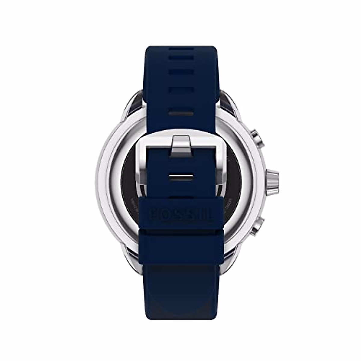 Fossil Men's or Women's Gen 6 Wellness Edition 44mm Silicone Hybrid Smart Watch, Color: Navy (Model: FTW7082)