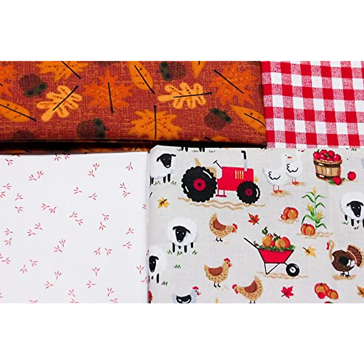 Fat Quarter Fabric Bundle; 100% Cotton; for Quilting, Sewing and Crafts (Autumn Farm (4))