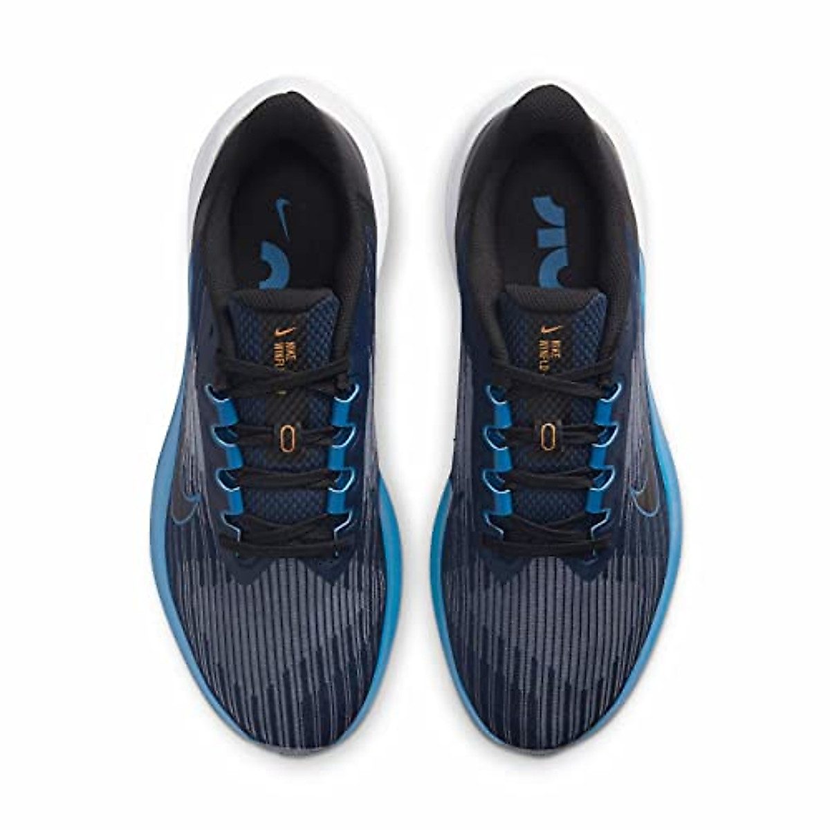 Nike Mens Air Winflo 9 Running Shoe, Obsidian/Dk Marina Blue-Black, 9.5 M US