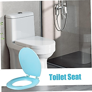 KUYYFDS Blue Toilet Seat EAV U-Shaped Waterproof Round Toilet Seat Minimalist Style Thickened Colored Toilet Seat for Standard Toilets Bathroom Home Kitchen Tools