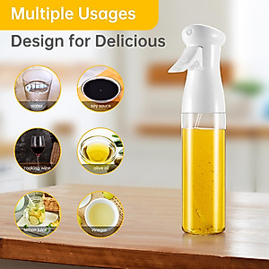 Oil Sprayer for Cooking, Kitchen Gadgets Olive Oil Sprayer, 250ml Oil Spray Bottles for Kitchen Air Fryer Accessories, Continuous Oil Mister Spray Bottle, Olive Oil Dispenser for Baking, Bbq