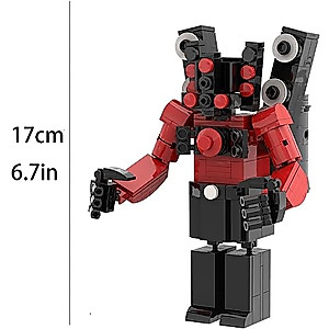 Skibidi Toilet Building Block, Toilet Toys Titan Speakerman Game Model Toys, Collectible Anime Building Bricks Easter Day for Kids Adults（285pcs）