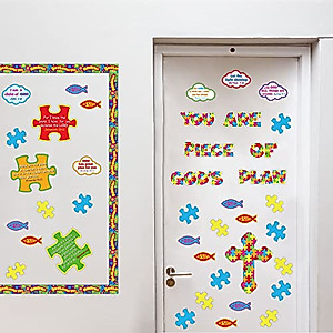 58 Pcs Back to School Bulletin Board Set Christian Bulletin Board Sunday School Decorations Gods Poster Kids Classroom Decorations Bible Verse Classroom Cutouts for Preschool Elementary Middle School