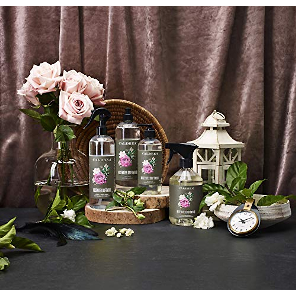 Caldrea Dish Soap, Biodegradable Dishwashing Liquid Made with Soap Bark and Aloe Vera, Rosewater Driftwood Scent, 16 oz