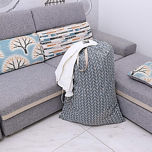 Extra Large Laundry Bag with Drawstring and Handle, Heavy Duty Travel Dirty Clothes Bag for Laundromat and Household, Durable Rip-Stop Laundry Hamper Liner, 22 Patterns(28 x 40 Inch) by SANFERGE