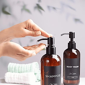 Shampoo & Conditioner Dispenser Bottle Set of 3-16.9 oz, Empty Shampoo Bottle for Bathroom & Shower, Refillable Body Wash Bottle with Pump for Shower Wall, Bathroom Essentials & Gift