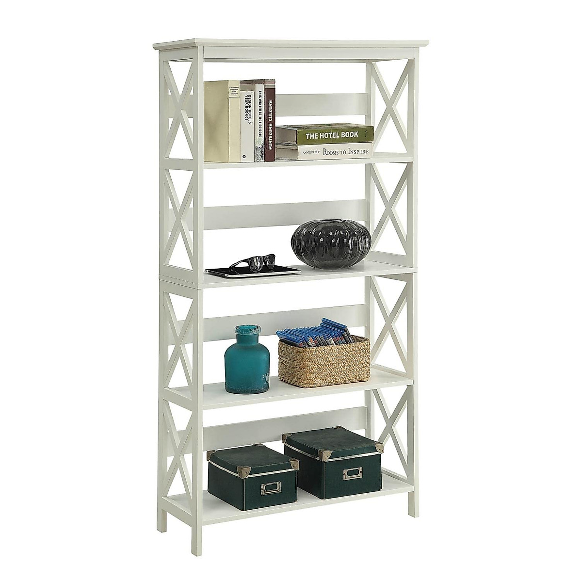 Convenience Concepts Oxford 5 Tier Bookcase, White
