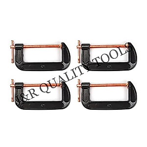VCT 4 Pack 6" Inch C-Clamp w/ Iron Body & Copper Plated Steel Screw C-Clamp…