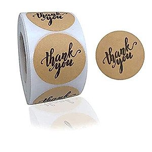 WOYAOBD 500Pcs Thank You Stickers for Packaging, 1.5 Inch Self-Adhesive Envelope Stickers for Small Business, Gifts, Weddings, Party, Boutiques, Label Stickers