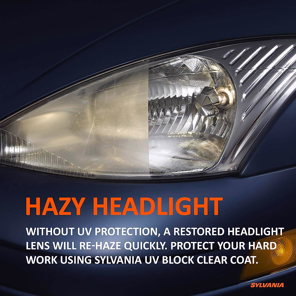 SYLVANIA - Headlight Restoration Essentials Kit - UV Block Clear Coat, Most Important Step to Restore Sun Damaged Headlights, Surface Activator, UV Protection for Clearer Headlights - 1 Fl Oz