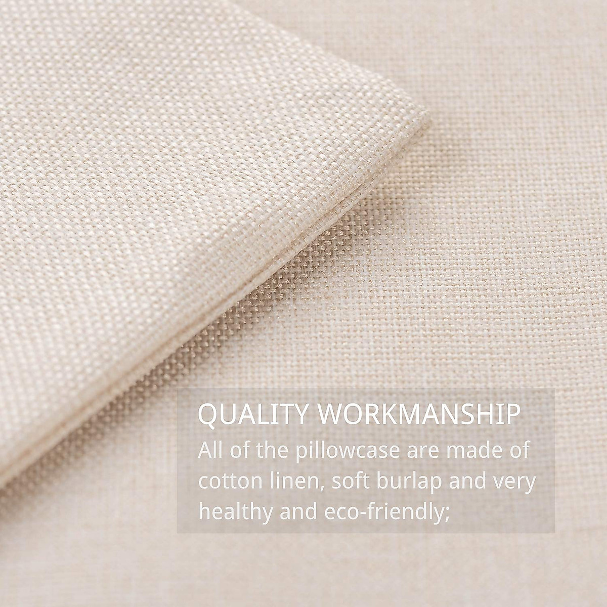 Birsppy Horuhue Christmas Pillow Covers, 4 Pack 18"x18" Christmas Decorative Couch Pillow Cases Winter Holiday Rustic Farmhouse Linen Cushion Case for Sofa, Couch, Bed and Car