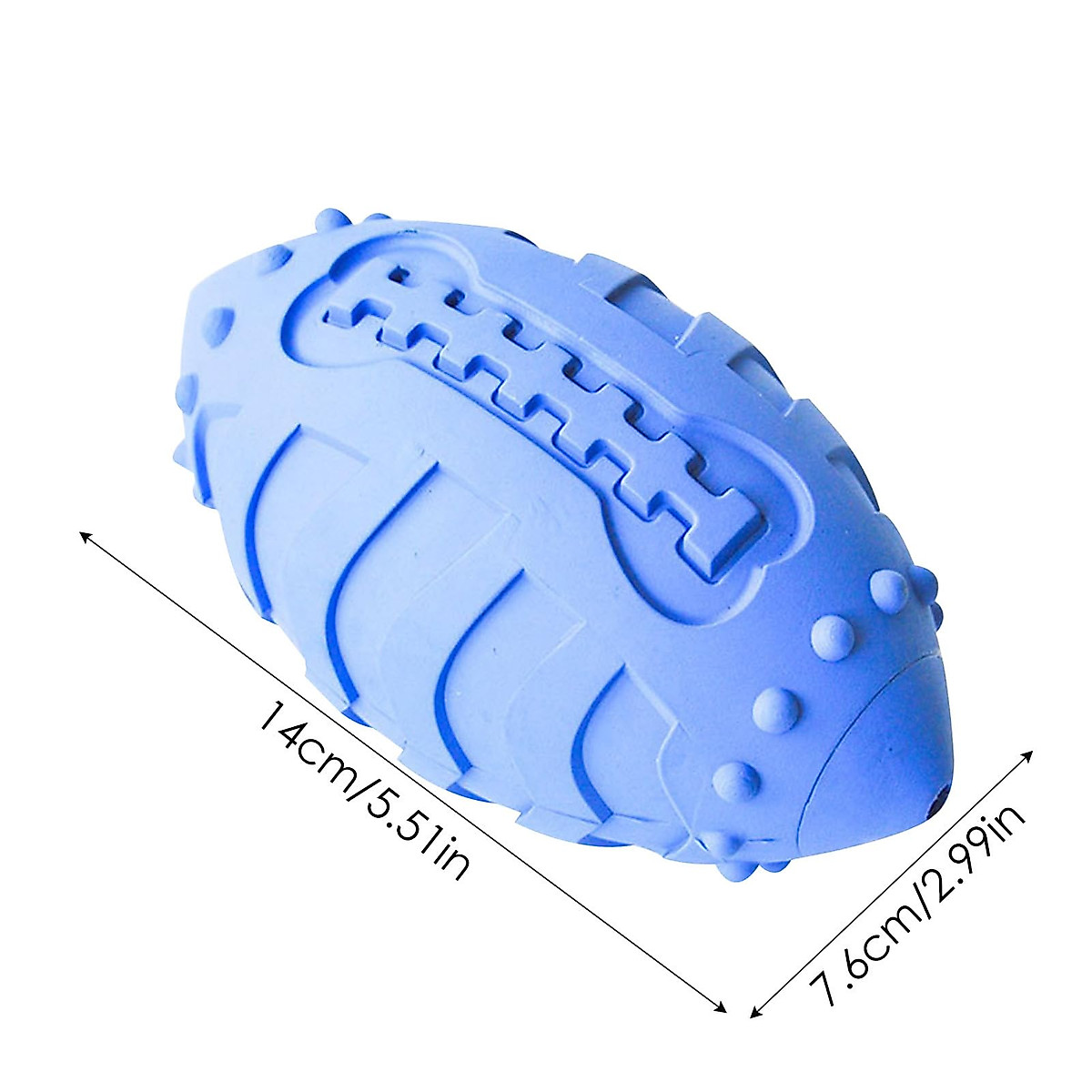 MCGOS Dog Teething Toys, Rubber Squeaky Football Fetch Dog Toy, Puppy Chewing Toys with Sound, Supports Active Biting Pet Biting Toys, Dog Teeth Cleaning Chew Toys for Dogs Puppies Aggressive Chewers