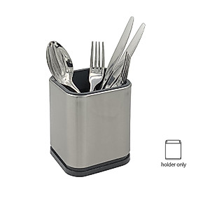 WSKC Flatware Holder Stainless Steel Small Utensil Crock - 4.6 Tall