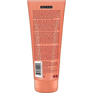FREEMAN Clearing Sweet Tea & Lemon Peel-Off Clay Facial Mask, Antioxidant Rich Skincare Treatment, Protects Skin and Lightens Dark Spots, Face Mask Perfect For Combination Skin, 6 fl.oz./175 mL Tube