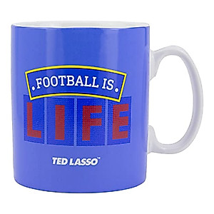 Paladone Ted Lasso Football is Life Extra Large Ceramic Coffee Mug | Officially Licensed Ted Lasso Merchandise