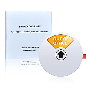 Privacy Sign,Do Not Disturb/Please Knock/Out of Office/in a Meeting Sign,Office Door Sign That Lets Others Know Whether You're Available Or Not(5inch,Silver)