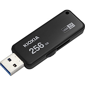 Kioxia U365 TransMemory 256GB USB3.2 Gen 1 R150 Flash Drive Portable Data Disk USB Stick Black LU365K256GG4