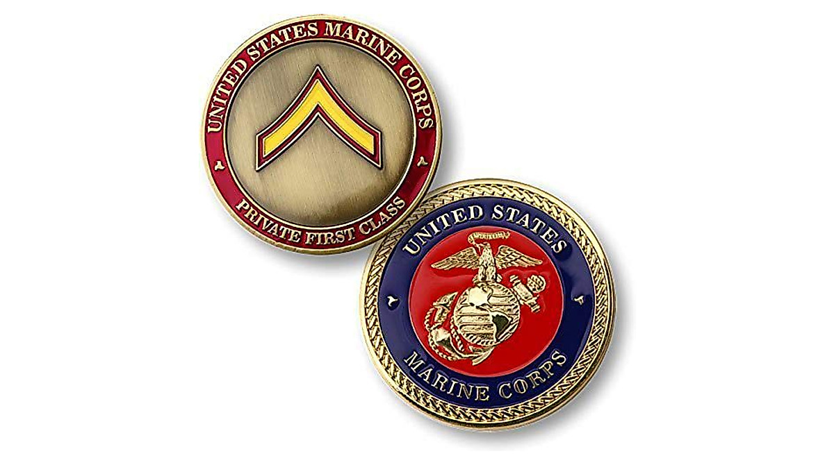 USMC Private First Class Challenge Coin - Officially Licensed