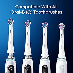 iO Series Ultimate White Replacement Brush Head for Oral-B iO Series Electric Toothbrushes, White, 4 Count