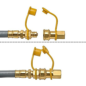 only fire 12 Ft 3/4" ID Natural Gas Hose with Quick Connect/Disconnect Fittings for NG/LP Propane Appliances,Grill,Generator,Patio Heater,Pizza Oven,etc.