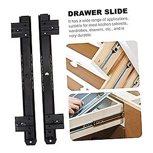 1 Pair Keyboard Track Black Serving Tray Computer Desk Accessories Parts Tray Under Desk Keyboard Tray Under Table Drawe