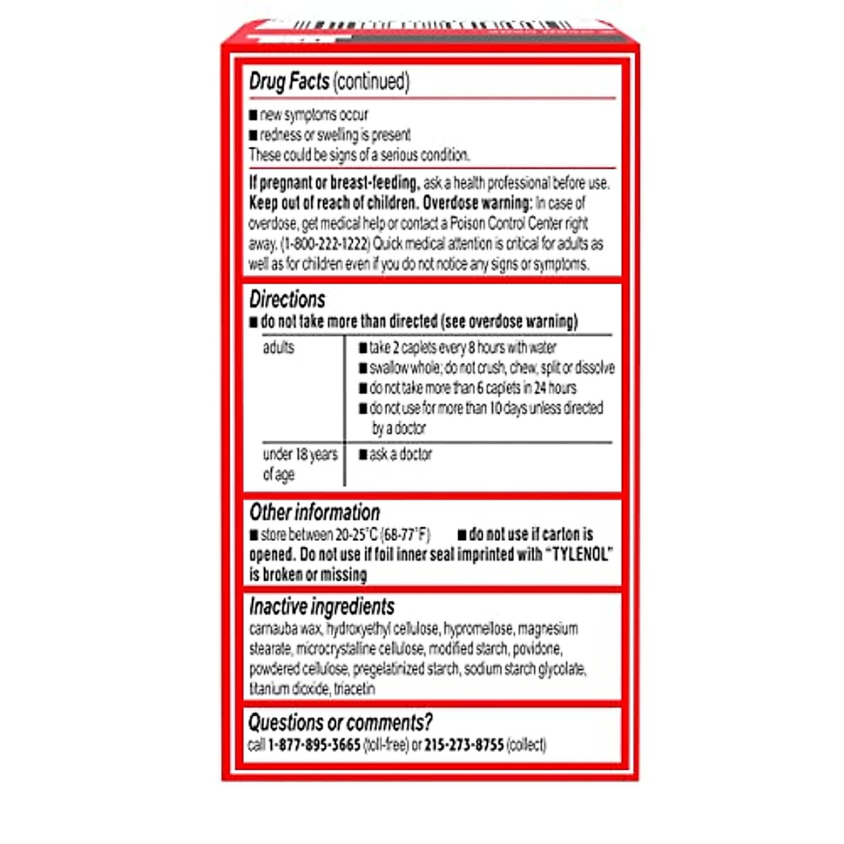 Tylenol 8 Hour Arthritis & Joint Pain Acetaminophen Caplets, 50 Count