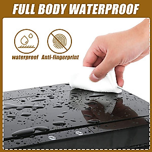 13 Gallon Trash Can Garbage Can Touch Free Automatic for Home Kitchen and Bathroom Garbage Plastic High-Capacity (Black)