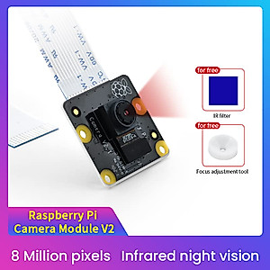 KEYESTUDIO Official Raspberry Pi Camera Module V2 Noir Support Night Vision for Raspberry Pi 4 4b 3b 3b+